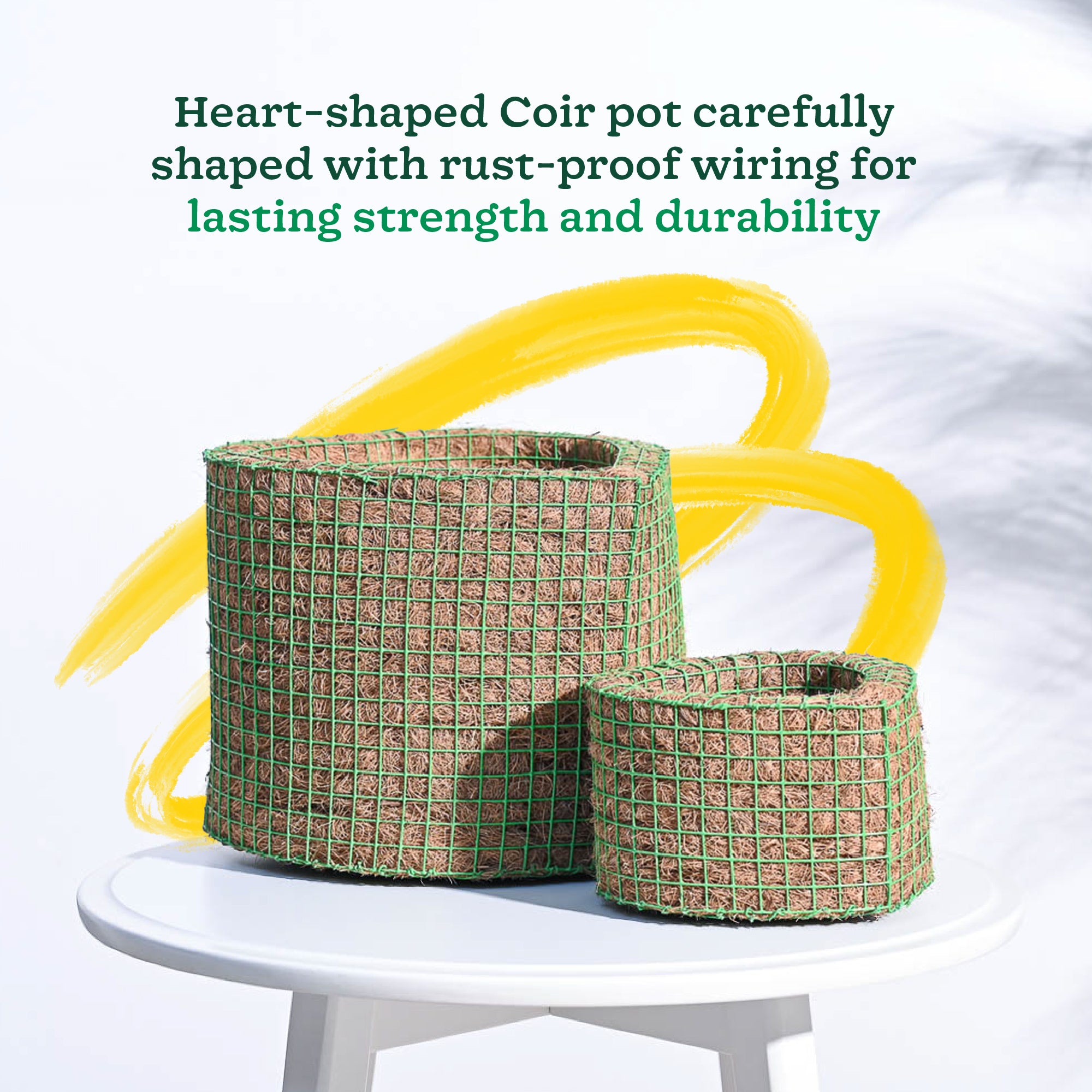 Heart Coir Planter - Set of 2 – Ugaoo