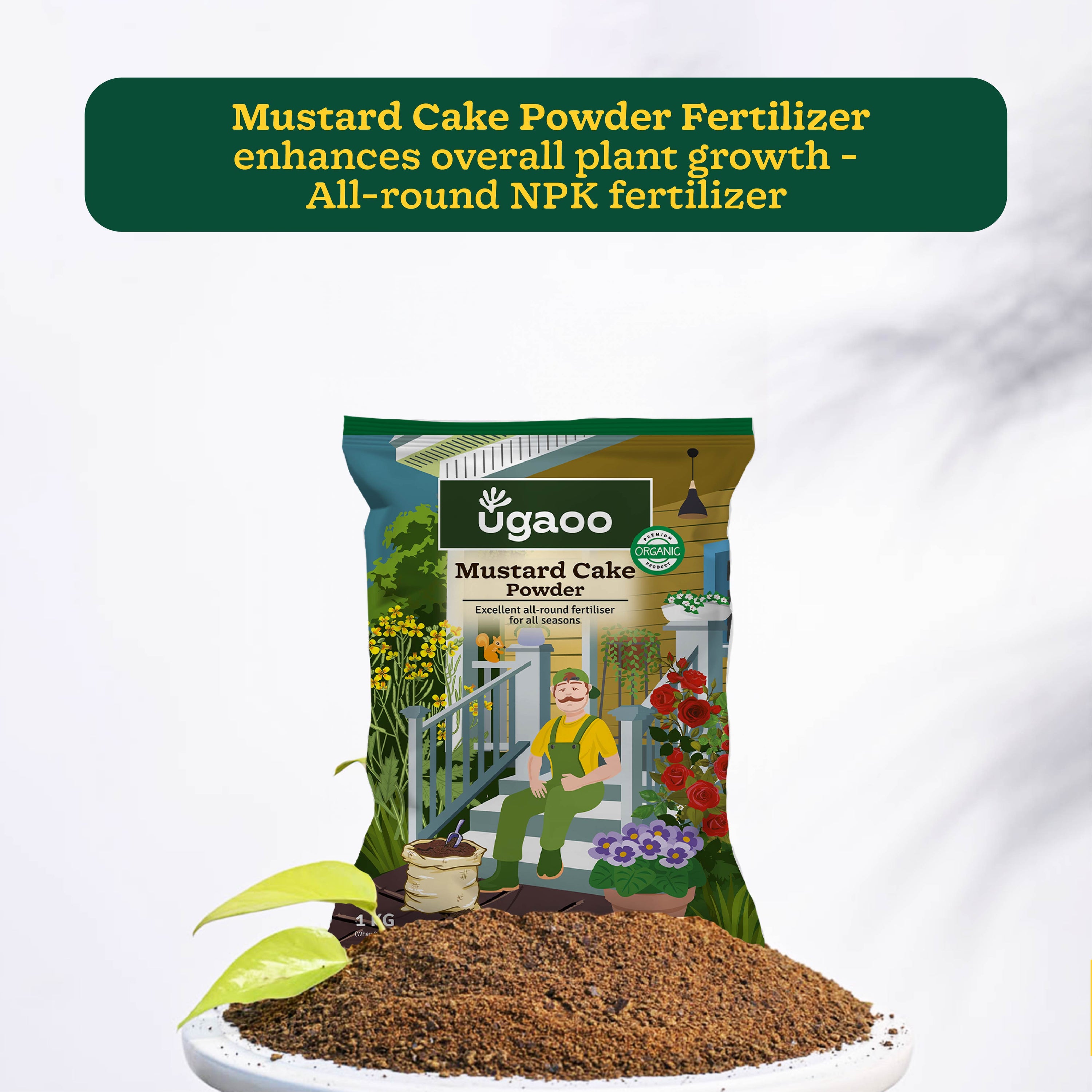Buy Mustard Cake Powder: Natural Plant Growth Booster – Ugaoo
