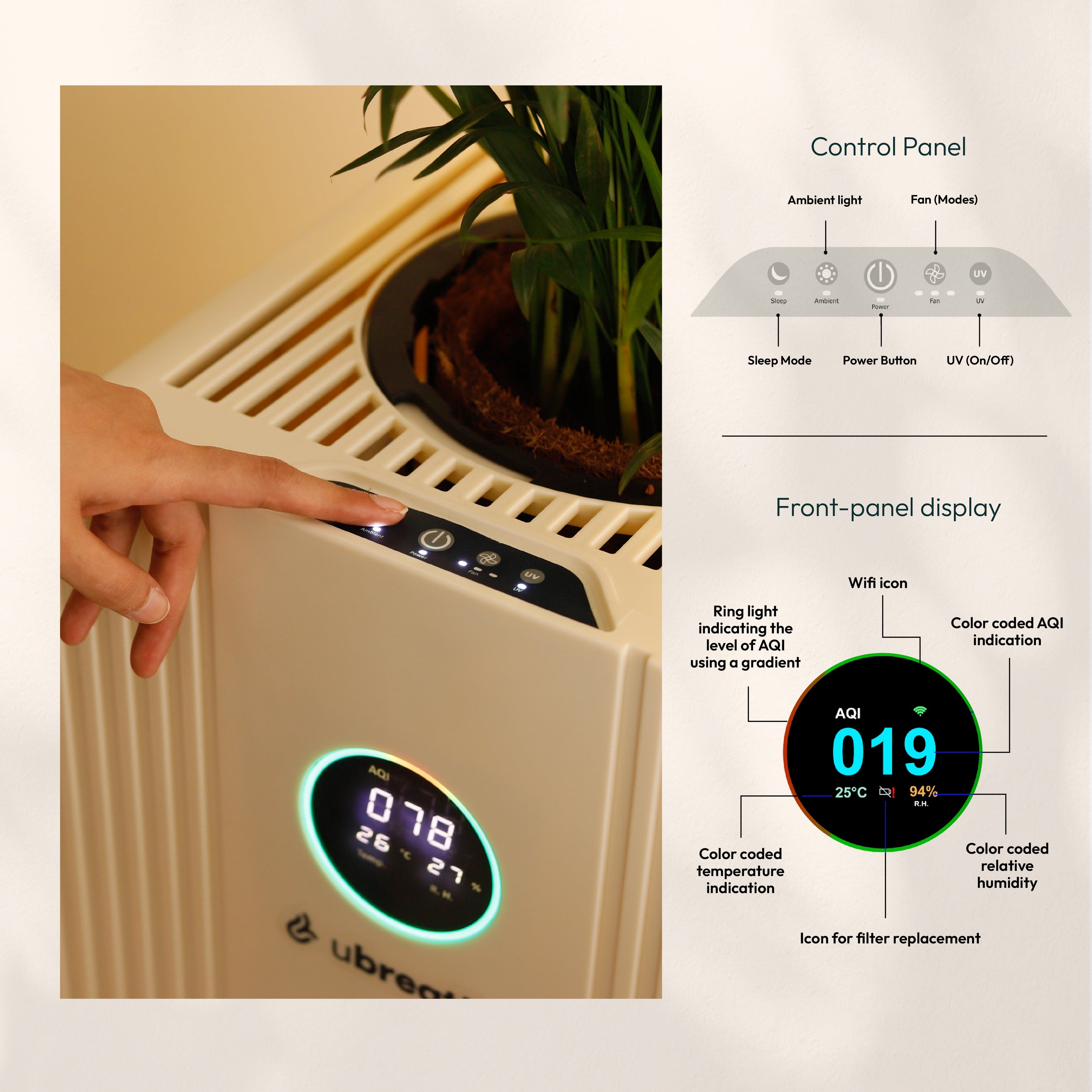 Buy Ugaoo's smart plant-based Air Purifier | Sustainable & Effective