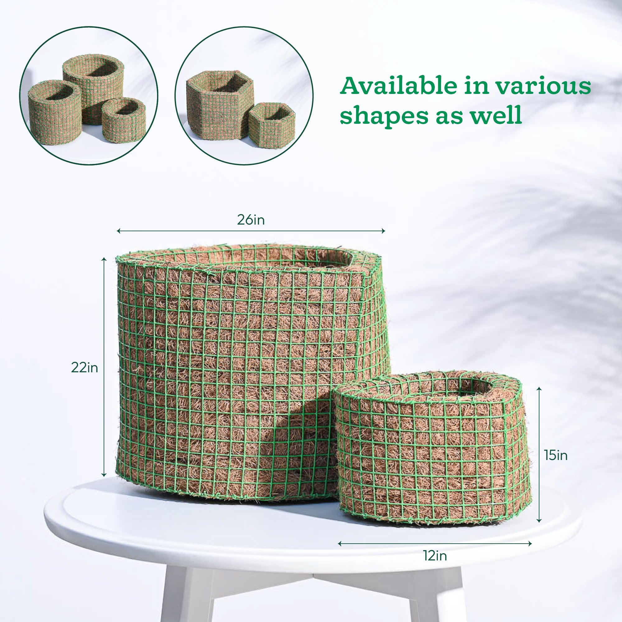 Heart Coir Planter - Set of 2 – Ugaoo