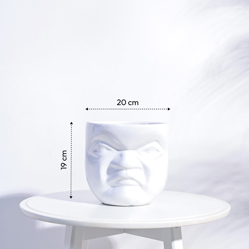 Buy Kids Angry Face Ceramic Pot | Cute & Quirky Planter – Ugaoo