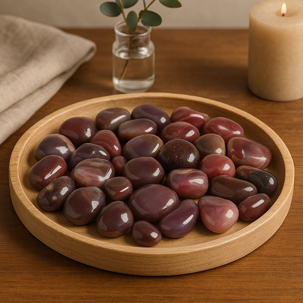 Onyx Ruby Polished Pebbles- 1 Kg – Ugaoo
