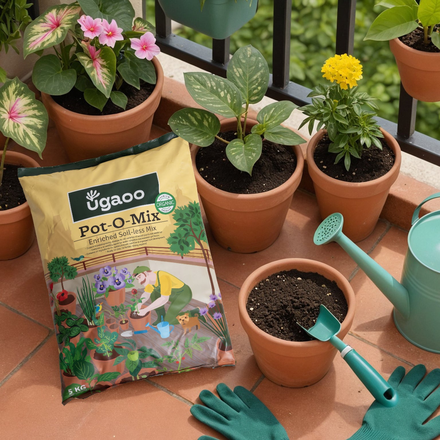Buy Potting Mix |5 Kg Pot-O-Mix| Nutrient-Rich Soil for Healthy Plants ...