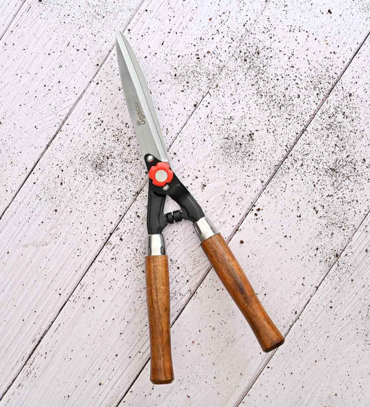 Hedge Shear with Wooden Handle - 10 Inch – Ugaoo